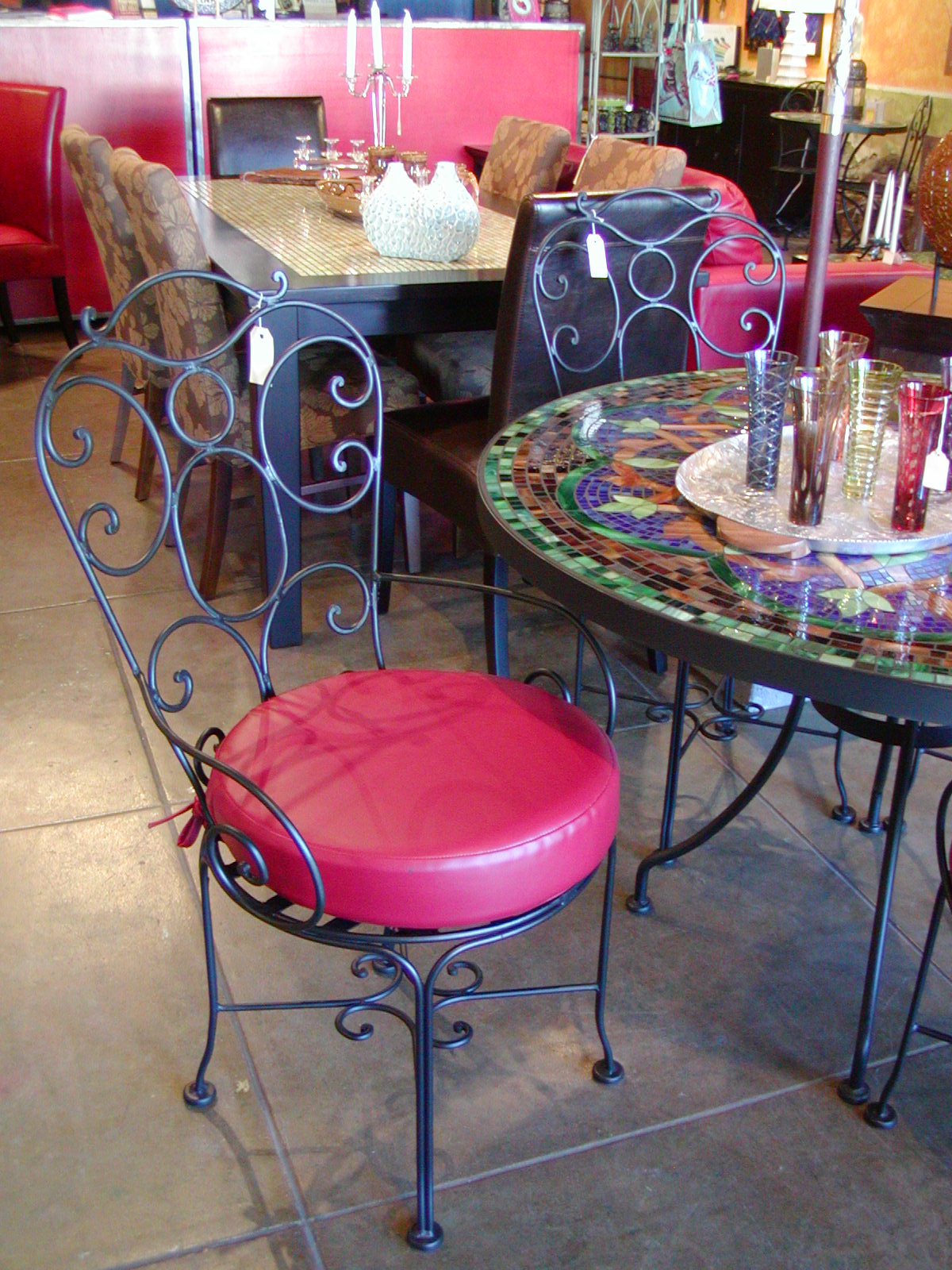Furthur Wrought Iron Chairs, Wood Dining Chairs and Benches